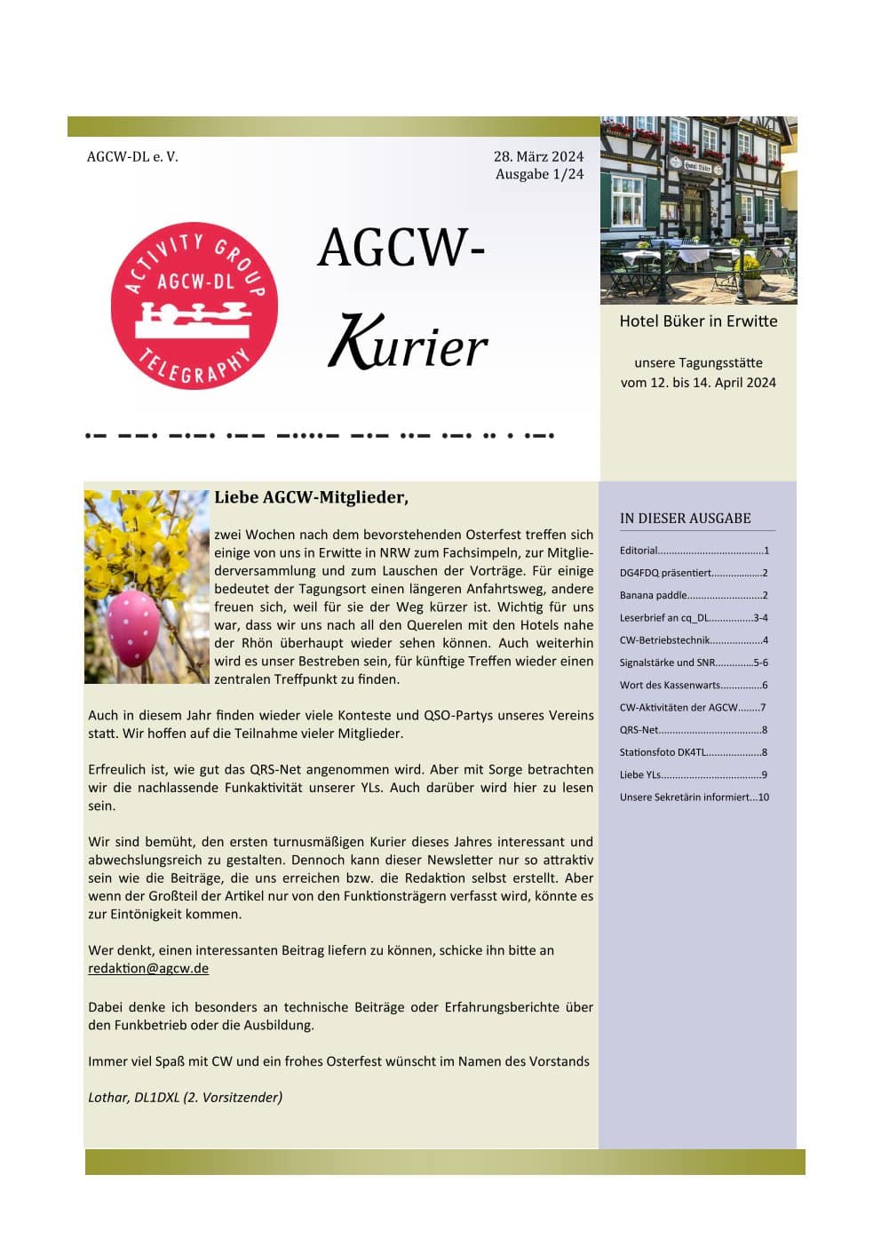 AGCW – Arbeitsgemeinschaft Telegrafie e.V.