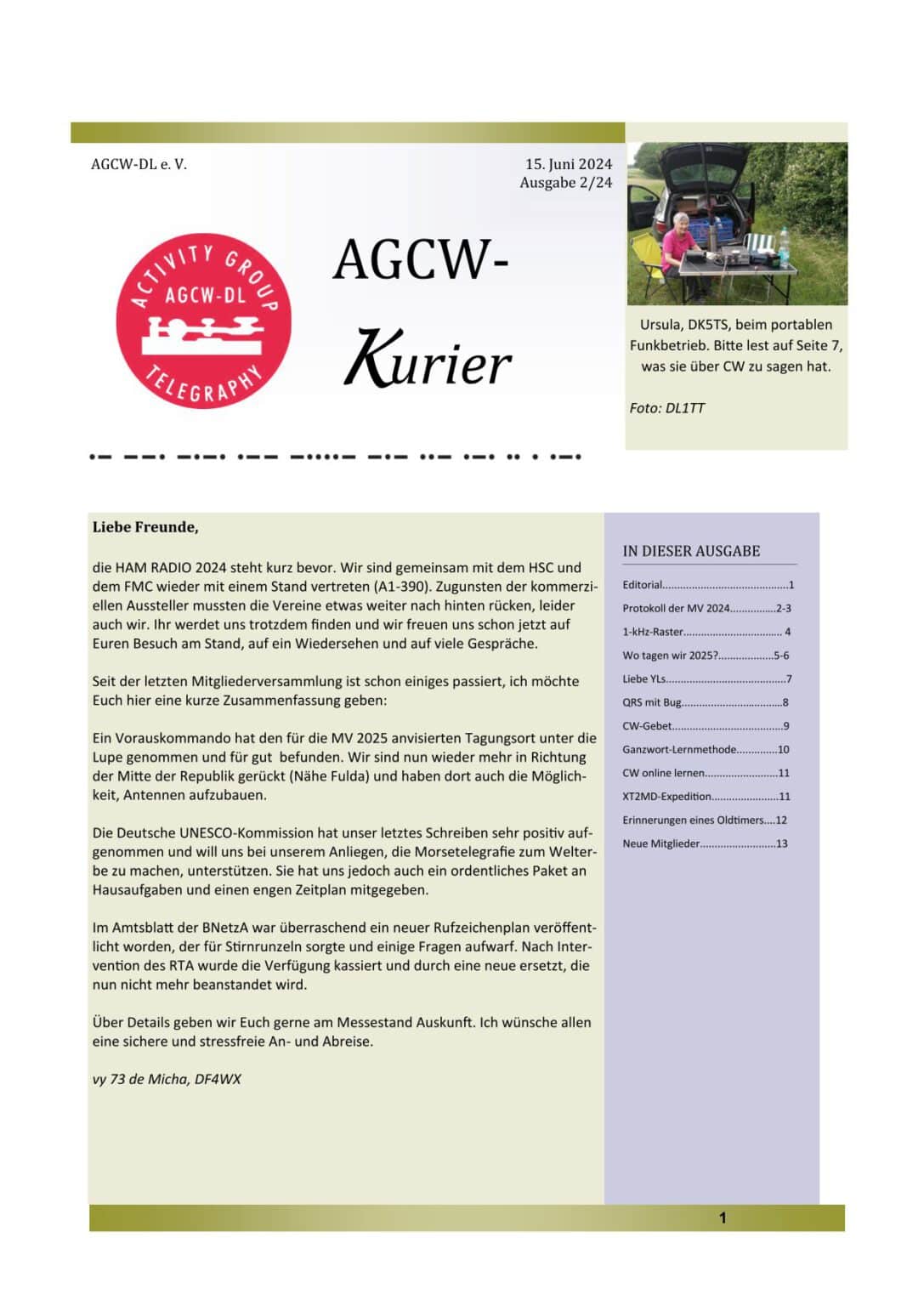 AGCW – Arbeitsgemeinschaft Telegrafie e.V.
