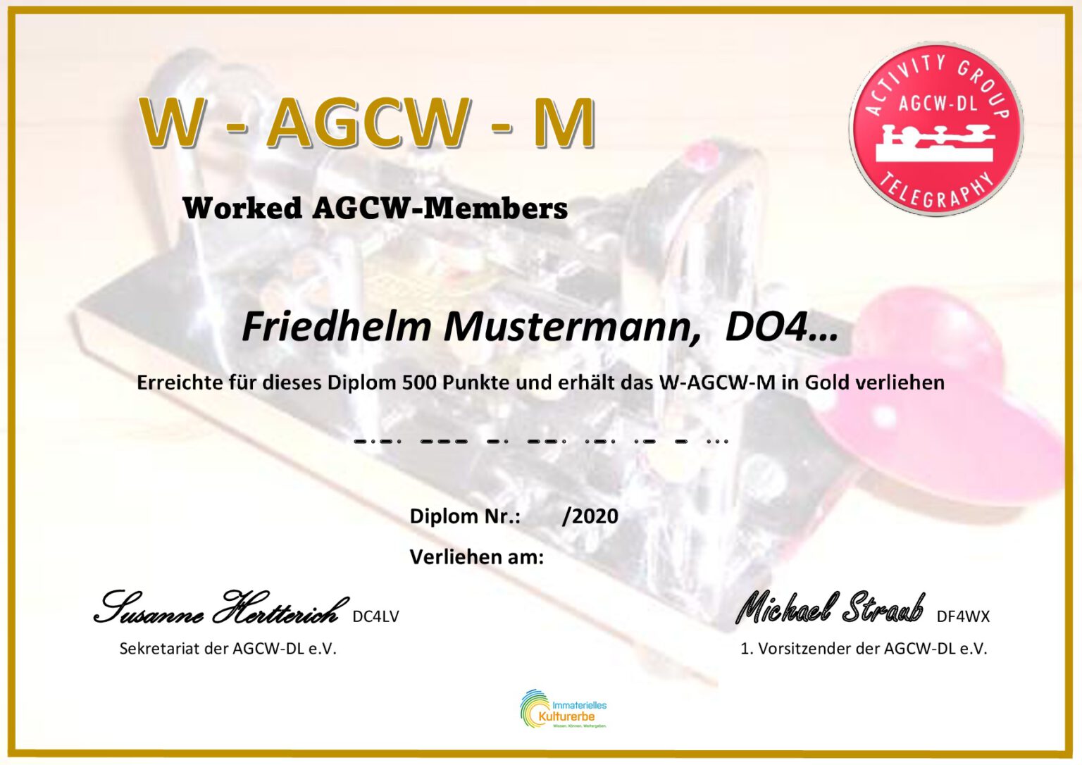 Neues aus der Diplom-Ecke – AGCW